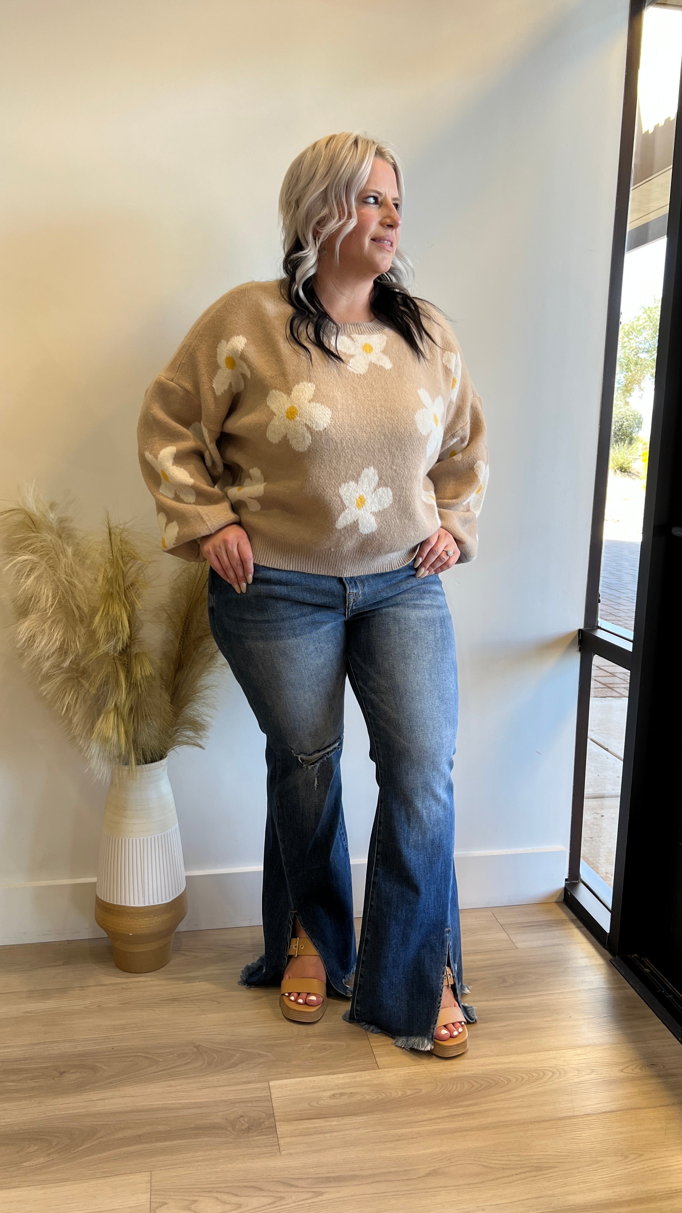 The Juliet Front Slit Flare Jean – Arie Layne Boutique