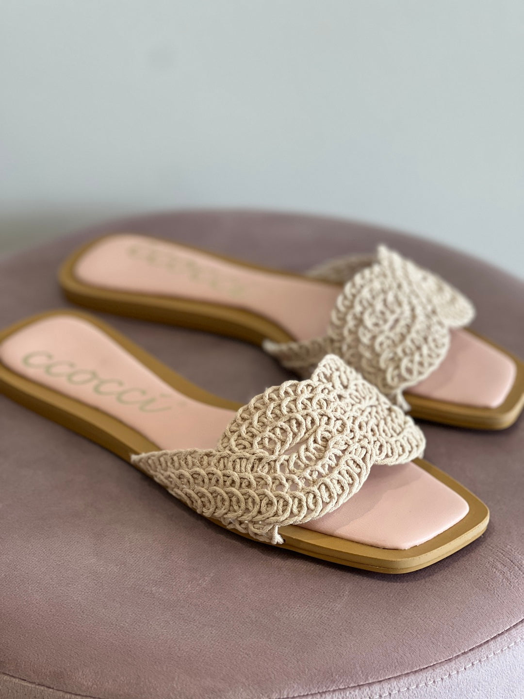 Jessy Crochet Slides – Arie Layne Boutique